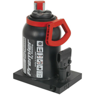 Heavy-Duty 30 Tonne Steel Bottle Jack with Telescopic Pump Handle ...
