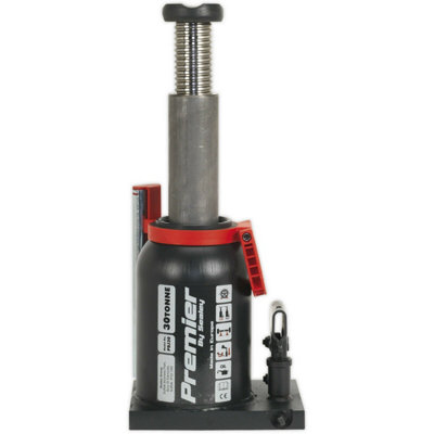 Heavy-Duty 30 Tonne Steel Bottle Jack with Telescopic Pump Handle ...