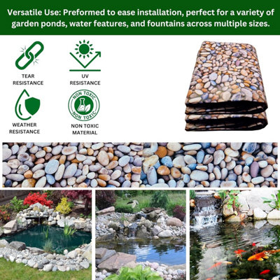 Heavy-Duty 300GSM Pond Liner 2.5m x 2.5m - Premium HDPE Liner with ...