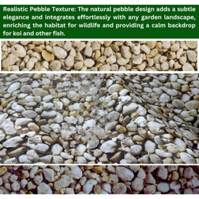 Heavy-Duty 300GSM Pond Liner 4m x 6m - Premium HDPE Liner with Pebble ...