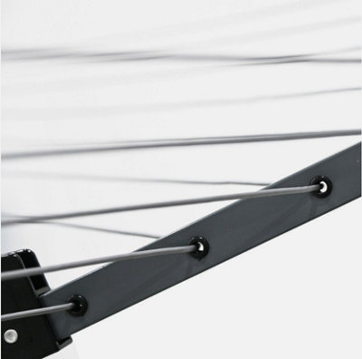 Heavy Duty 4 Arm 60M Rotary Airer With Ground Spike & Cover