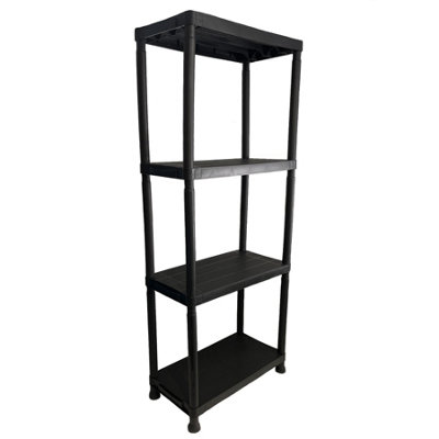 Heavy Duty 4 Tier Plastic Shelving Shelf Unit Home Office Storage 131 x ...