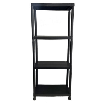 Heavy Duty 4 Tier Plastic Shelving Shelf Unit Home Office Storage 131 x ...