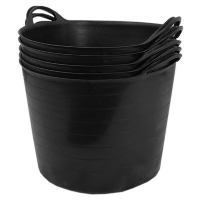 Heavy Duty 42 Litre Flexi Tub / Trug - PACK OF 5 | DIY at B&Q