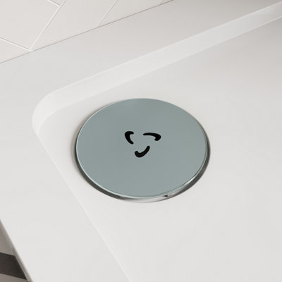 Heavy Duty 90mm Shower Tray Waste, Metal Topped Chrome Cover Shower ...