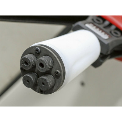 Heavy Duty Adjustable Riveter with Collection Bowl for Multiple Rivet Types