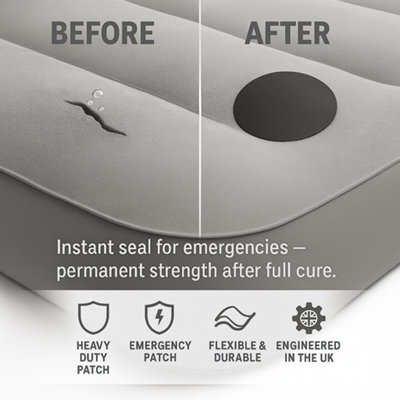 Heavy Duty Air Bed Repair Kit Puncture Patch & Leak Seal for Inflatable ...