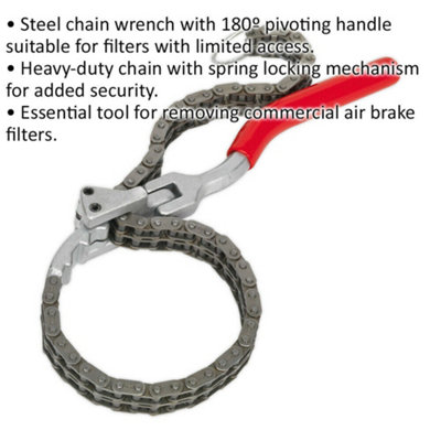 Heavy Duty Air Dryer Cartridge Chain Wrench for Commercial Vehicles ...