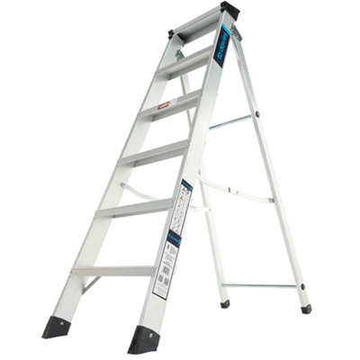 Heavy Duty Aluminium Professional Swingback Step Ladders - 6 Tread ...