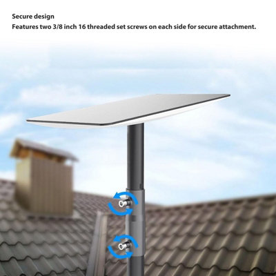 Heavy-Duty Aluminum Pipe Adapter for Starlink Satellite Internet Pole ...