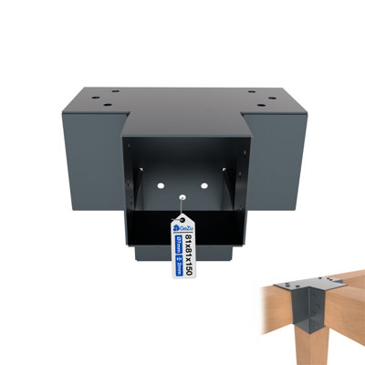 Heavy Duty Anthracite Grey Post Connector X Shape - Pergola 4 Way ...