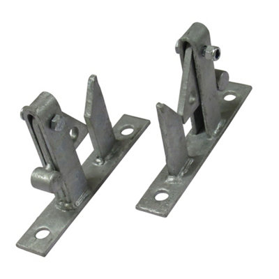Heavy Duty Auto Gate Catch X2 (Galvanised Automatic Latch Lockable ...