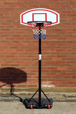 Heavy-Duty Basketball Backboard and Hoop Set with Roller Base and All ...