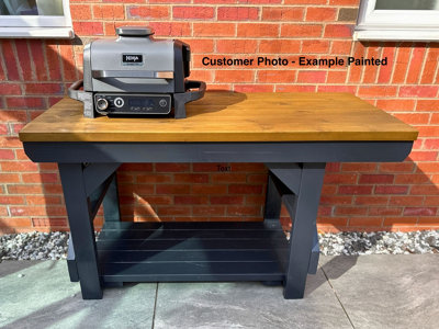 Heavy Duty BBQ / Pizza Oven Garden Table. Outdoor Kitchen Table. Single ...