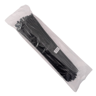 Heavy Duty Black Cable Ties 300mm x 4.8mm