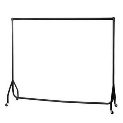 Heavy Duty Black Clothes Rails / Garment Hanging Racks - 3FT | DIY at B&Q