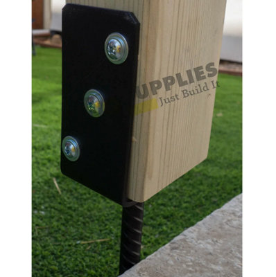 Heavy Duty Black Concrete In U Shape Pergola Post Support - Pergola ...