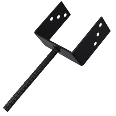 Heavy Duty Black Concrete In U Shape Pergola Post Support - Pergola ...