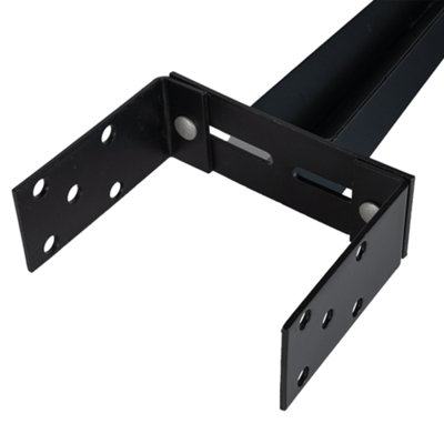 Heavy Duty Black Galvanised Adjustable Pergola Post Spike Support 60 ...