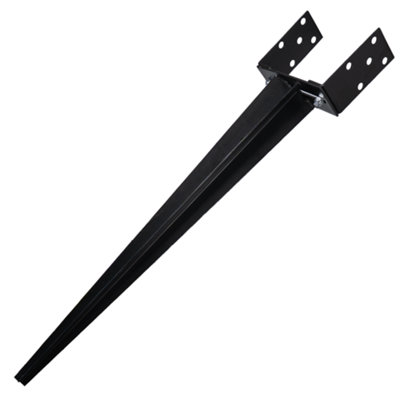 Heavy Duty Black Galvanised Adjustable Pergola Post Spike Support 60 ...