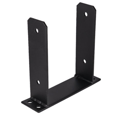 Heavy Duty Black Galvanised Bolt Down Pergola Post Support - Post ...