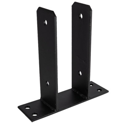 Heavy Duty Black Galvanised Bolt Down Pergola Post Support - Post ...