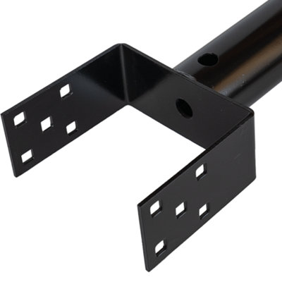 Heavy Duty Black Galvanised Ground Screw Post Anchor Ground Post Spike ...