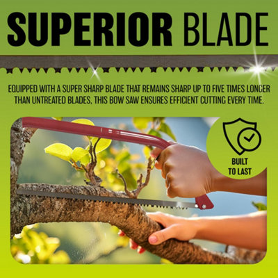 Heavy Duty Bow Saw 30 Inch Hand Tool Diy Wood Trees Garden Cutting Blade