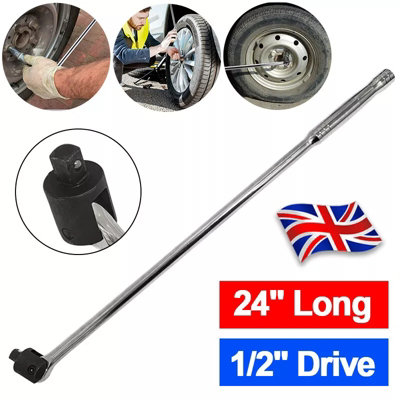 Heavy Duty Breaker Bar - 1/2 Inch Drive - 600mm (24") Long - Swivel Head