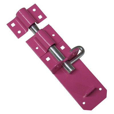 Heavy Duty Brenton Pad Bolt - 6" Pink (Sliding Gate Latch Lock Garage ...