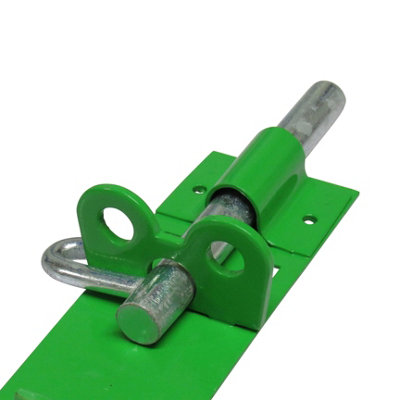 Heavy Duty Brenton Pad Bolt - 8" Green (Sliding Gate Latch Lock Garage ...