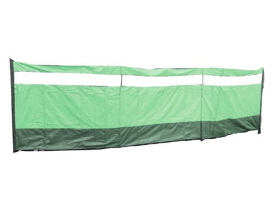 Heavy Duty Camping Windbreak 4 Pole with Window Green (5M x 1.4M ...