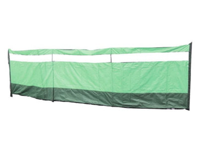 Heavy Duty Camping Windbreak 4 Pole with Window Green (5M x 1.4M ...
