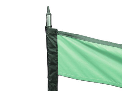 Heavy Duty Camping Windbreak 4 Pole with Window Green (5M x 1.4M ...