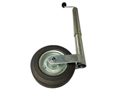 Heavy Duty Caravan Jockey Wheel 48MM (Trailer Metal Rim Wind Up Handle)