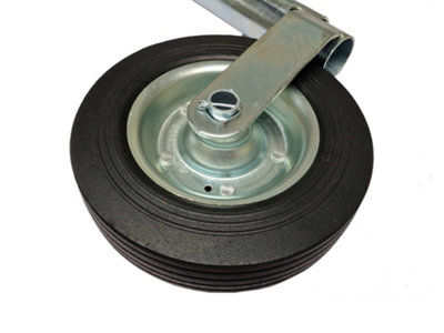 Heavy Duty Caravan Jockey Wheel 60MM (Trailer Metal Rim Wind Up Handle)