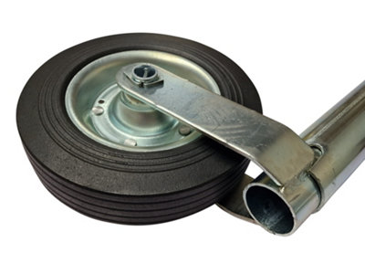 Heavy Duty Caravan Jockey Wheel 60MM (Trailer Metal Rim Wind Up Handle)
