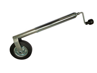 Heavy Duty Caravan Jockey Wheel 60MM (Trailer Metal Rim Wind Up Handle)