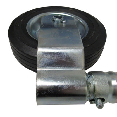 Heavy Duty Caravan Jockey Wheel & Clamp 48MM (Ribbed Trailer Metal Rim ...