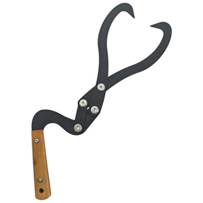 Heavy Duty Cast Iron Log Lifting Tongs Firewood Tongs with pincer ...