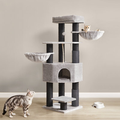 HEAVY-DUTY CAT TREE FOR LARGE CATS, CAT TOWER WITH SELF-WARMING PADS ...
