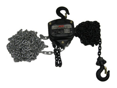 Heavy Duty Chain Block & Tackle 1.5 Ton 3 Metre (1500KG 1.5T 3M Lifting ...