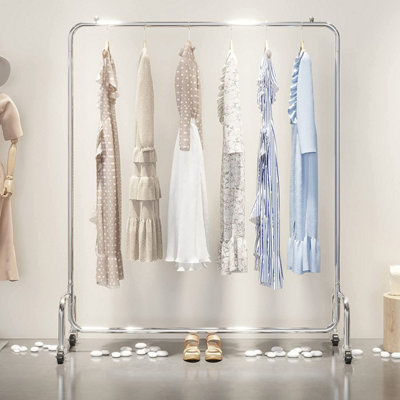 Heavy Duty Clothes Rail Freestanding Garment Rail