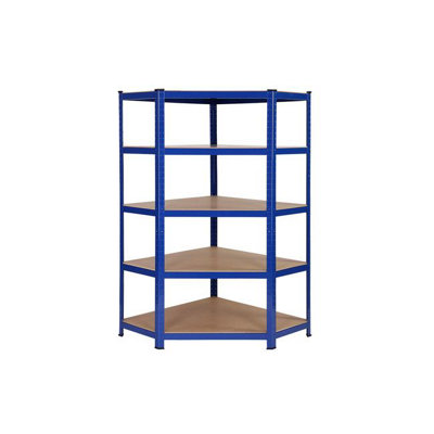 Heavy Duty Corner Steel Shelving Unit 1500mm H x 750mm / 630mm W x ...