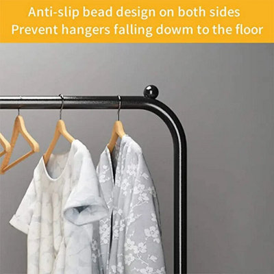 Heavy Duty Dual Metal Clothes Rail Stand with Shoe Racks Display Stand ...