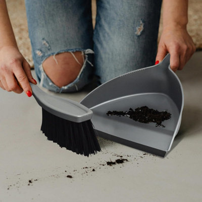 Heavy Duty Dustpan And Brush Dust Pan Cleaning Sweeping Garden ...