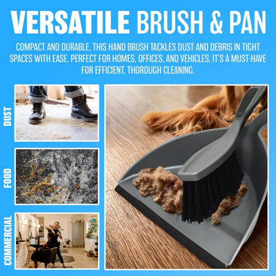 Heavy Duty Dustpan And Brush Dust Pan Cleaning Sweeping Garden ...