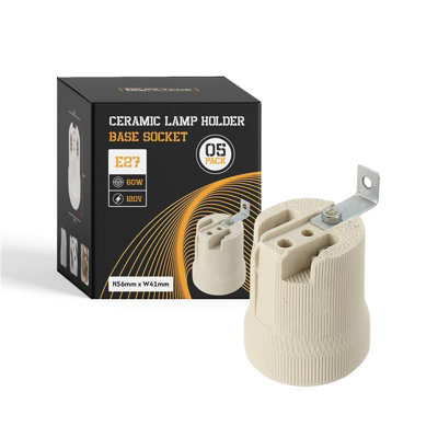 Heavy Duty E26/E27 Ceramic Light Bulb Socket High Temp Porcelain Lamp ...