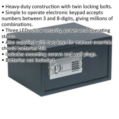 Heavy-Duty Electronic Combination Cash Safe with Dual Locking Bolts ...