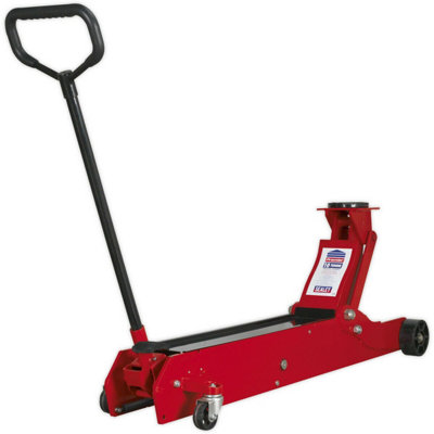 Heavy-Duty European Style Trolley Jack with 10 Tonne Capacity and Foot ...